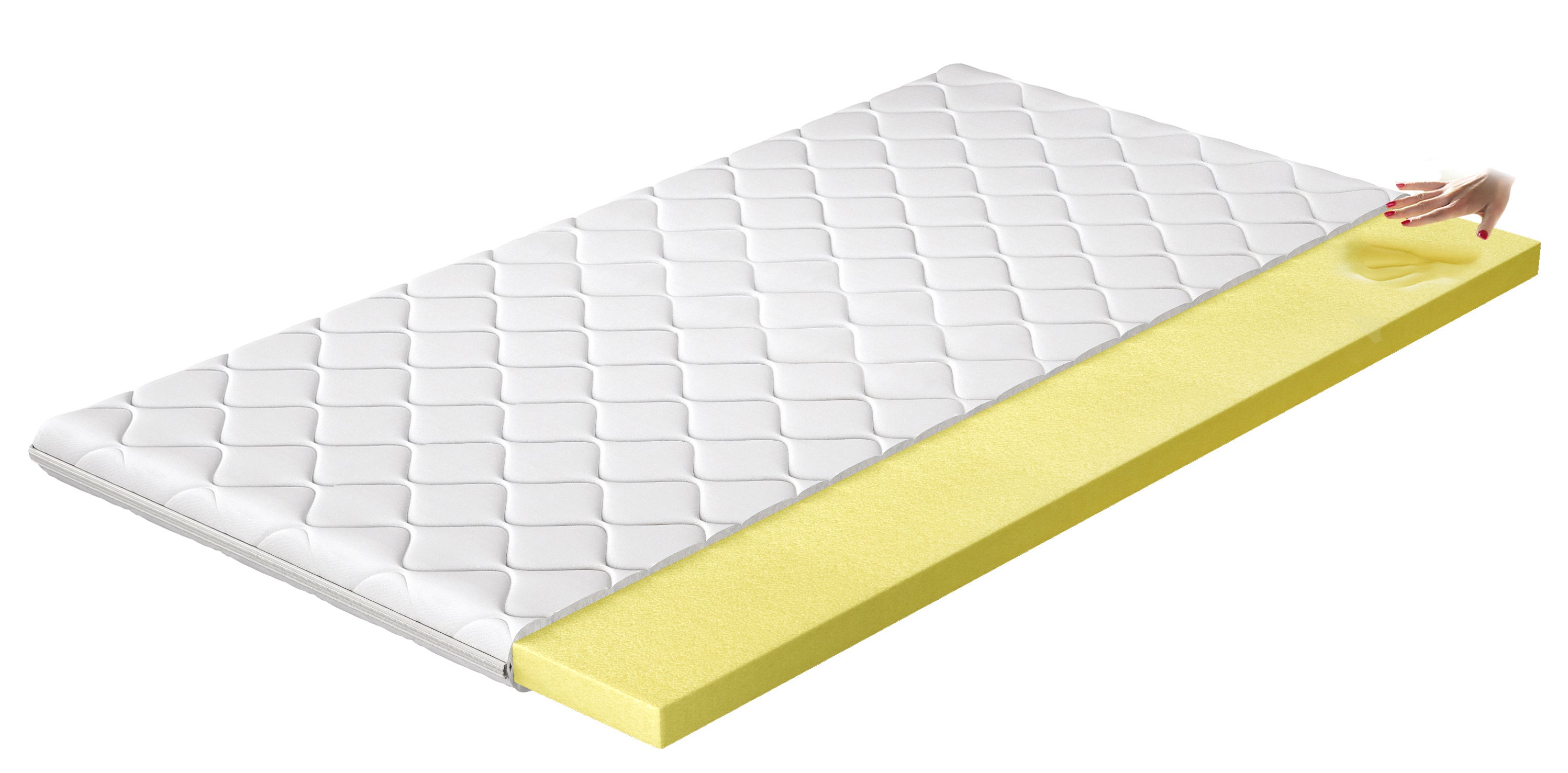Surmatelas en mousse mémoire de forme 4cm Viska-180x200 | Leroy Merlin