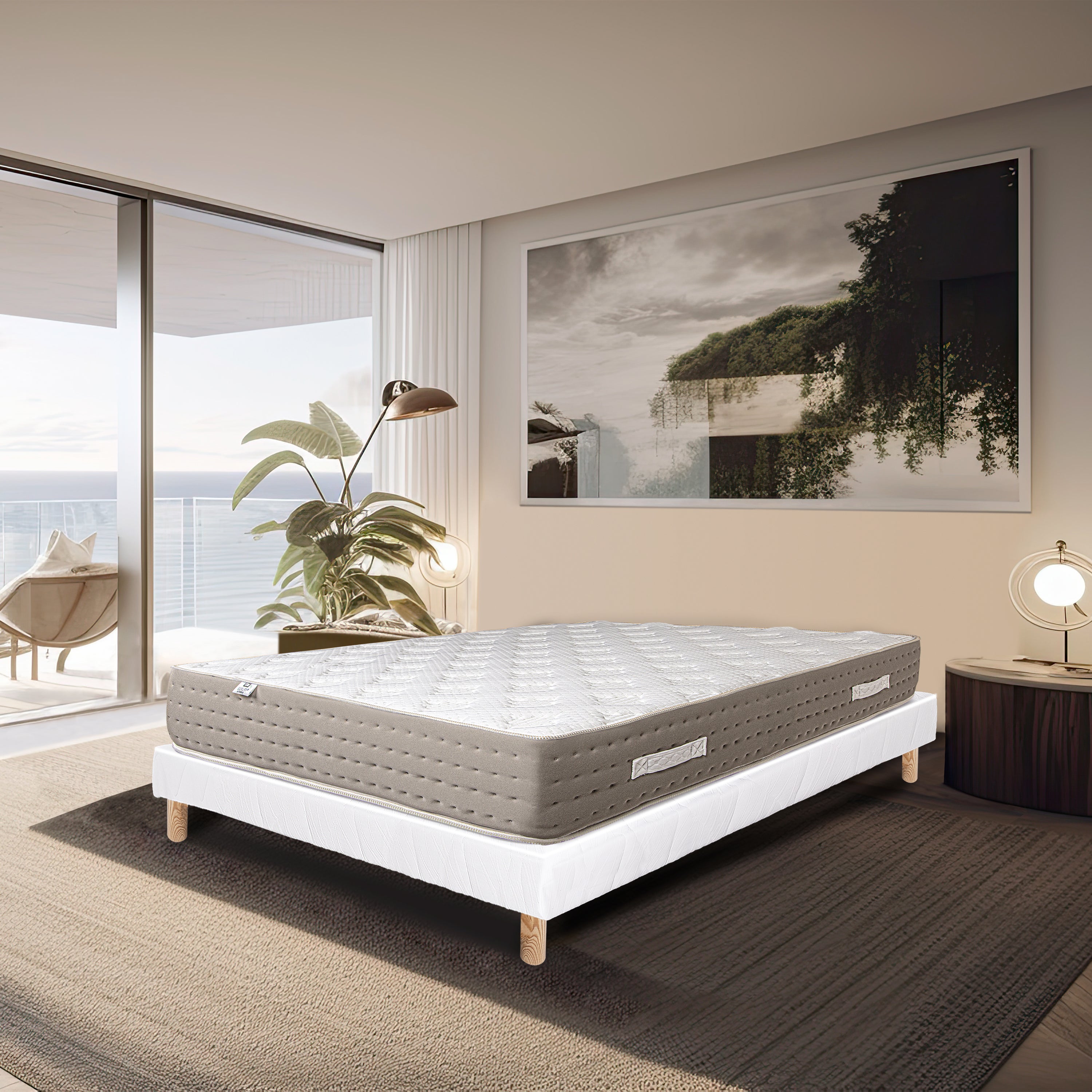 Ensemble Matelas 160x200 cm, Dreamlux, 26 cm, ressorts ensachés mousse ...