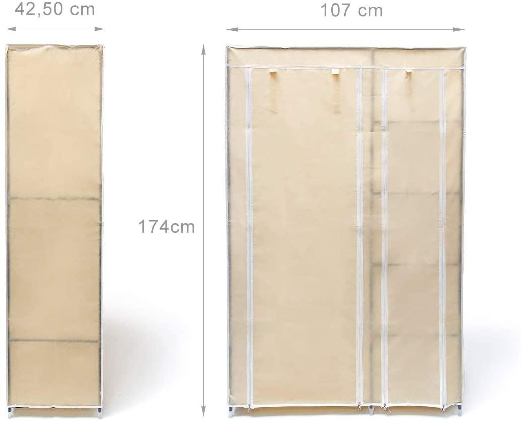 Armario plegable con funda de armario con revestimiento de tela beige 13_0000290_2 | Leroy Merlin