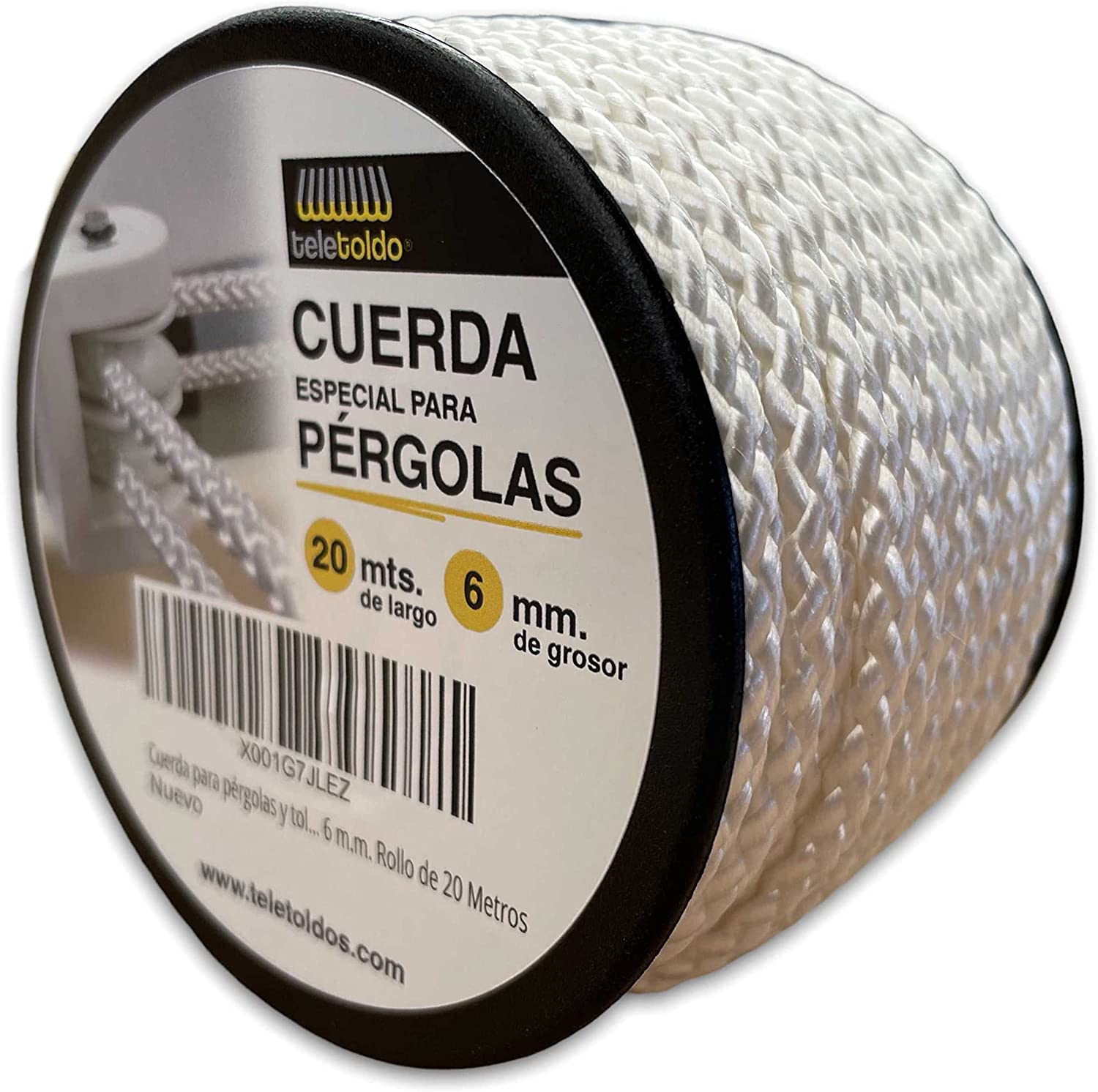 Cuerda para pérgolas y toldos de 6 m.m. Rollo de 20 Metros | Leroy Merlin