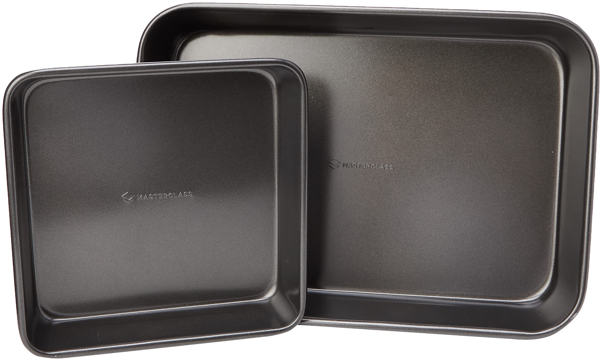 MASTERCLASS Set da 2 Teglie Antiaderenti, Una Rettangolare, 39 cm x 28 ...