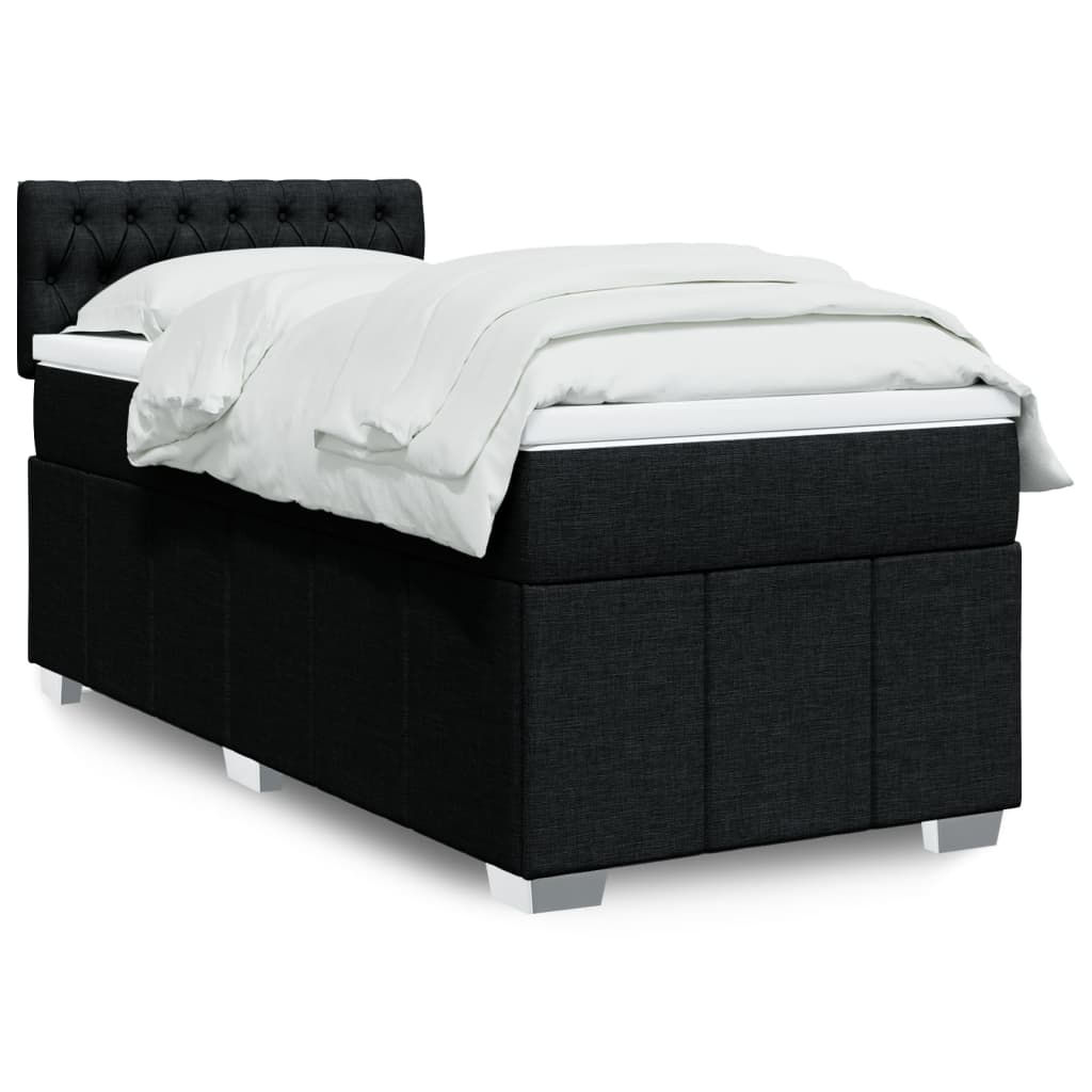 Cama individual | Cama para adultos | Cama box spring con colchón tela ...