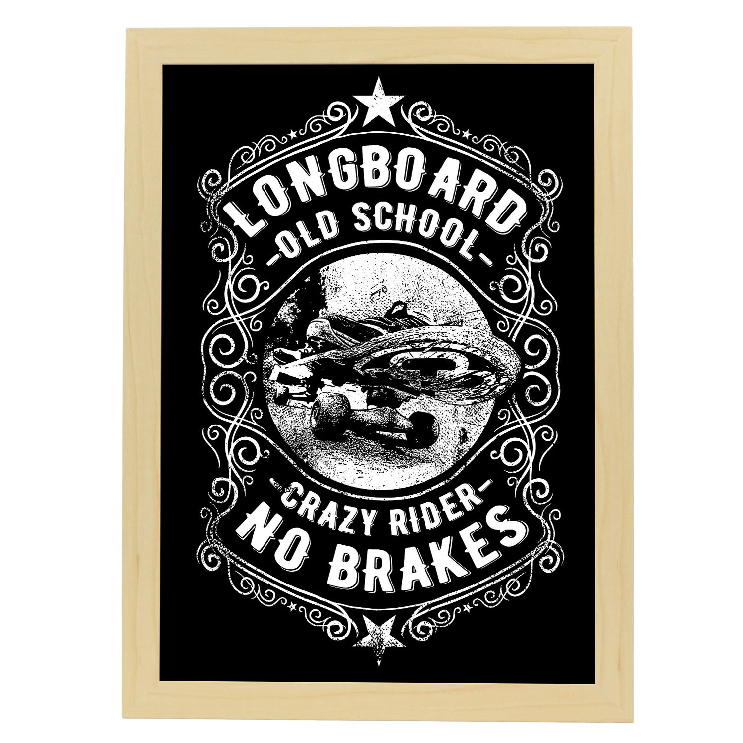 Affiche De Lonboard Crazy Rider Inspiré Par De Conduite Cadres Décoratifs Pour Votre Maison ...