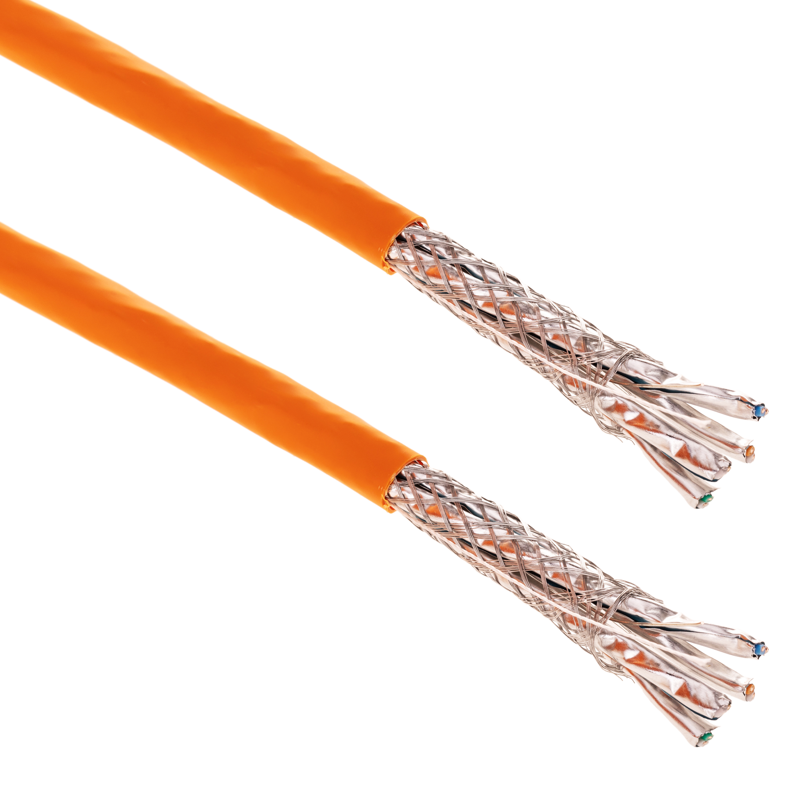 Bobina de cable de red LAN SFTP Cat.7 23AWG CCA rígido naranja 305m ...