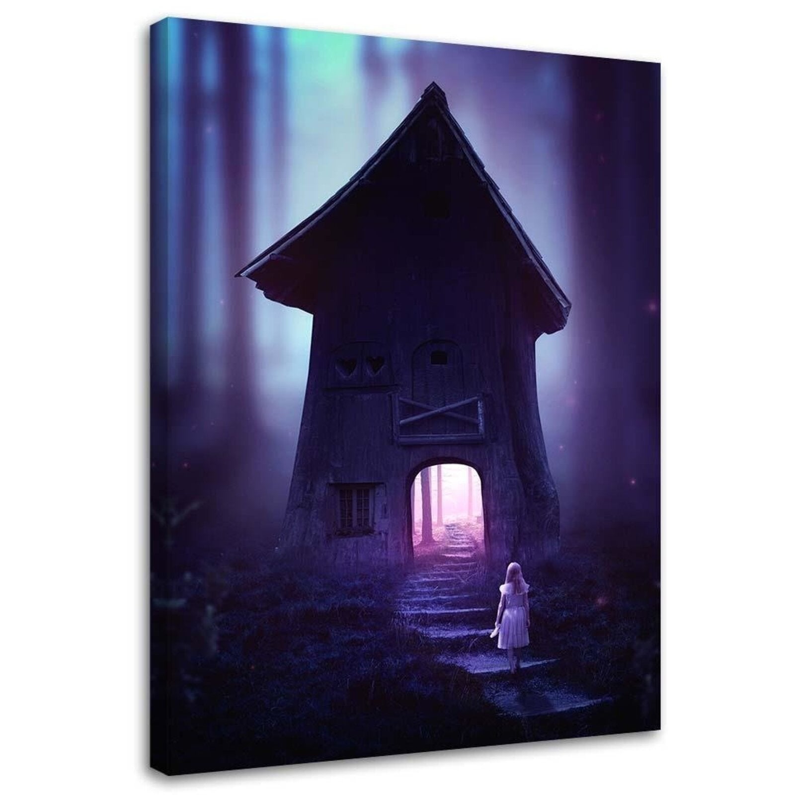 Tableau maison magique dans les bois - 70 x 100 cm | Leroy Merlin