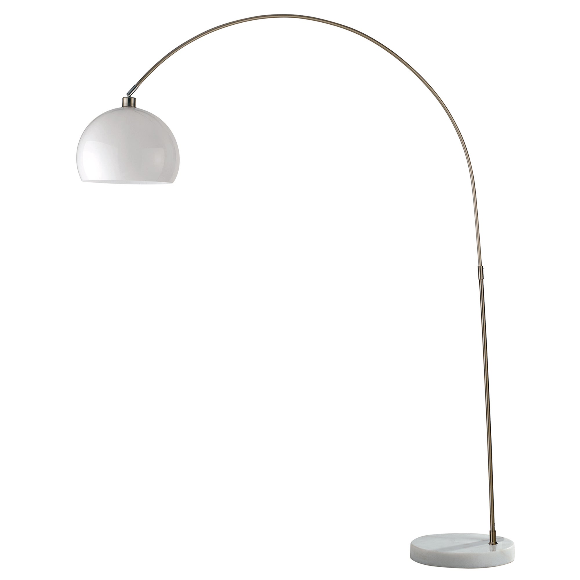 Lampadaire PLAZA avec base en marbre et diffuseur blanc h200 cm | Leroy ...