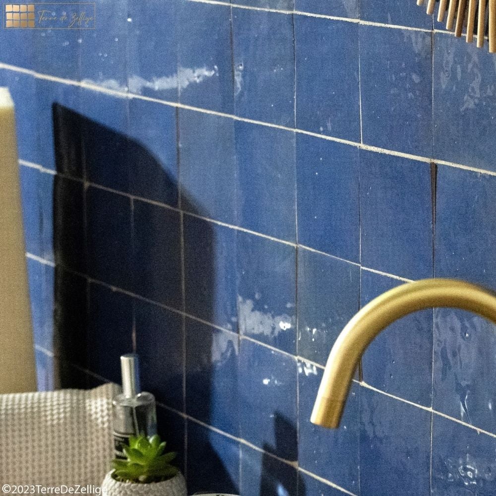 Zellige Marocain - 10x10 cm - Carrelage mur - Terre De Zellige 10x10 cm ...