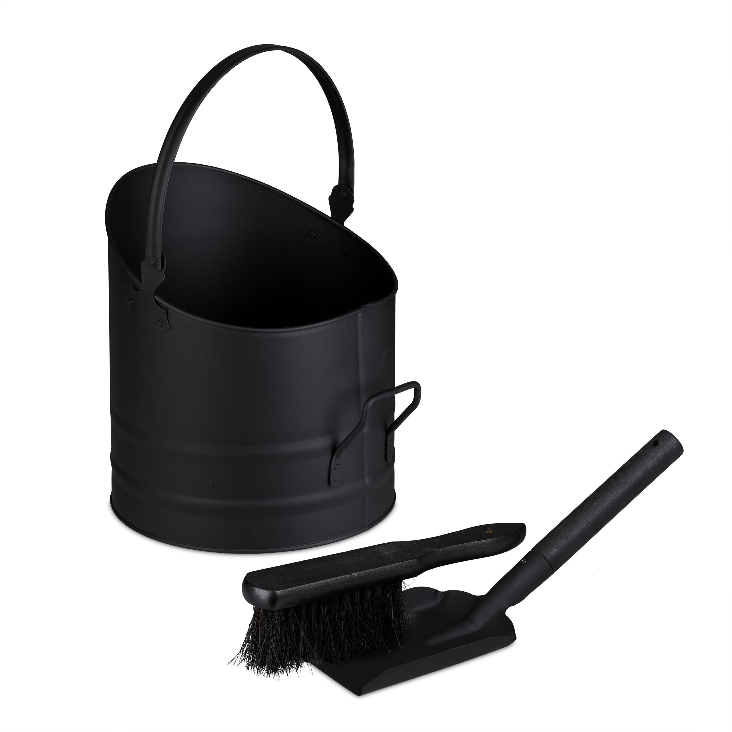 Relaxdays Secchio Raccogli Cenere e Legna da Ardere, Cestello 9,5 L con ...