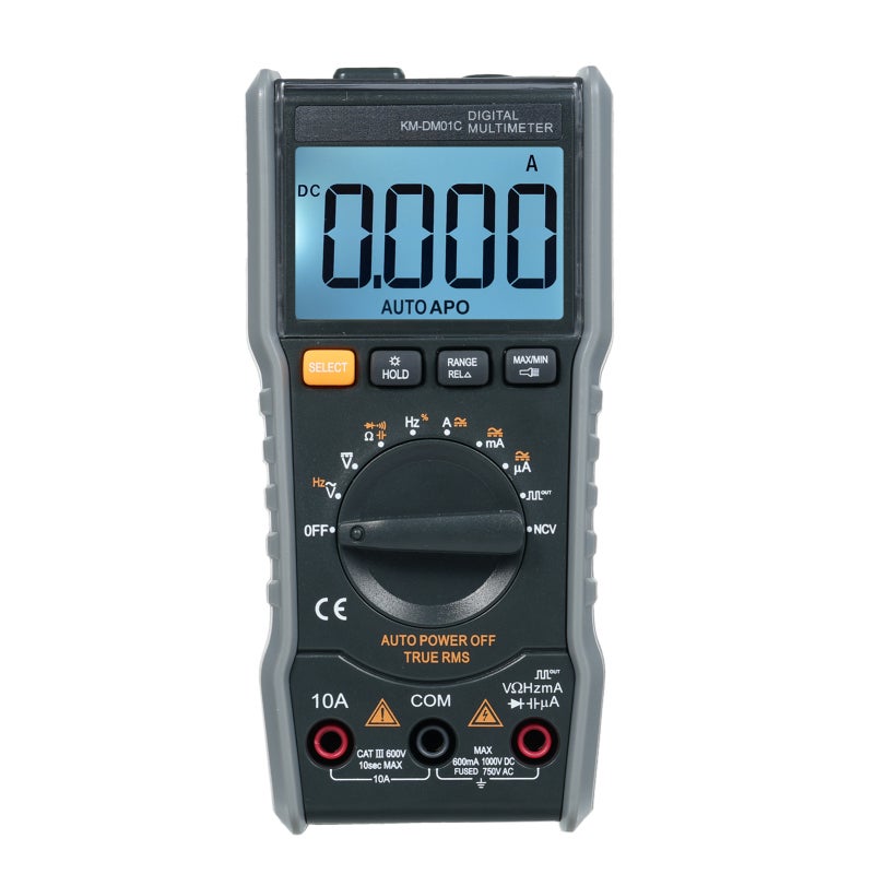 Multimètre numérique avec grand écran haute définition KM-DM01C Gris ...