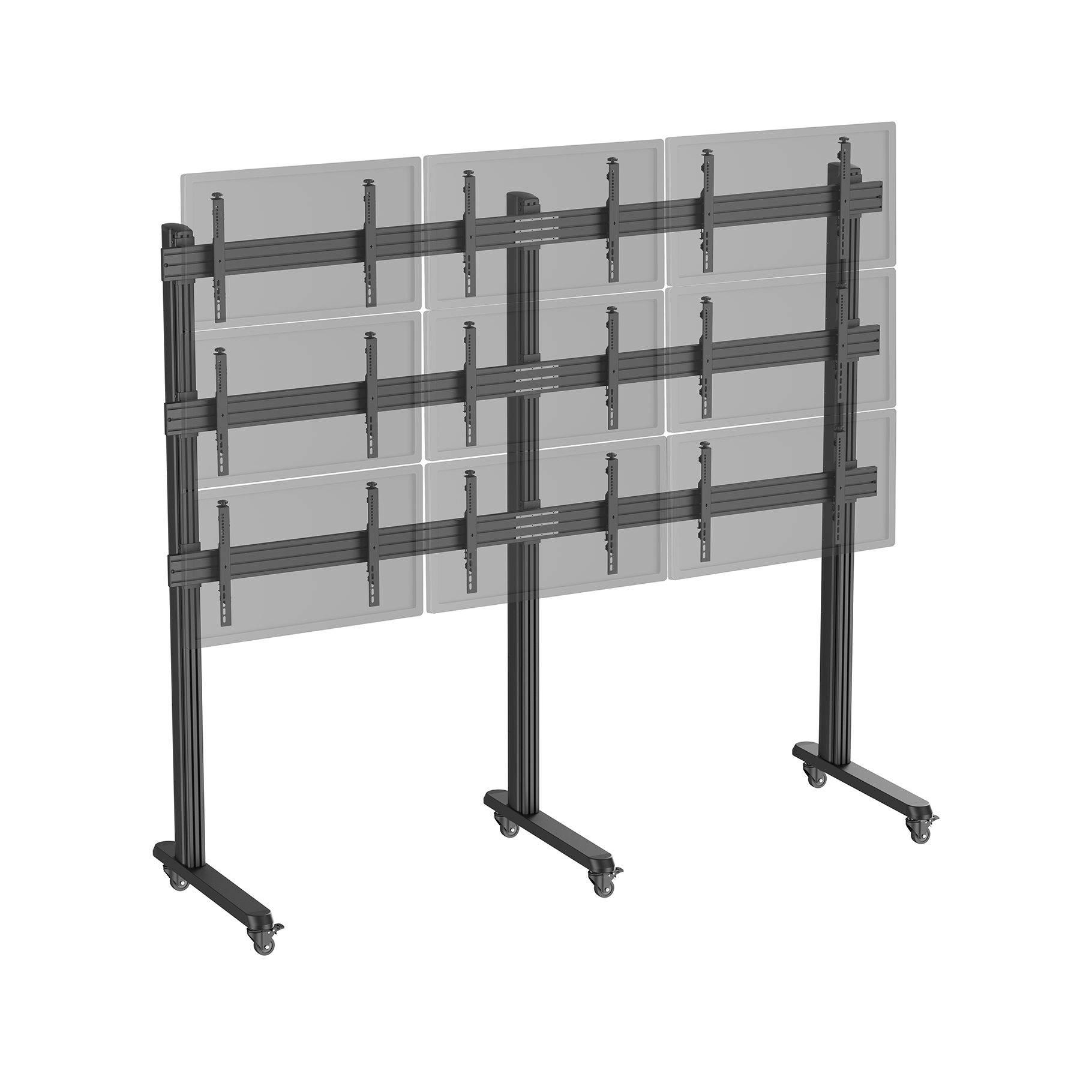 KIMEX - Support TV sur pieds - mur d'images 9 écrans 45''-50'' à ...