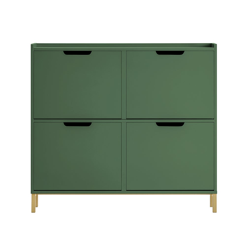 SoBuy Armoire à Chaussures, Meuble d'Entrée, Commode à 4 Abattants ...