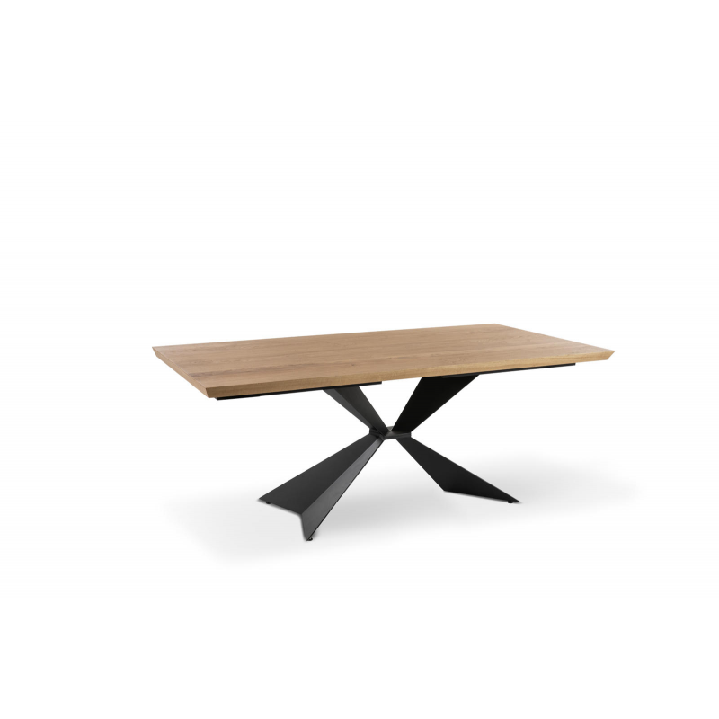 Stark - Mesa extensible (160/240 x 90 cm) chapada en negro | Leroy Merlin