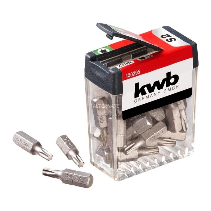 Kwb 25 x bit T20 dispenser box 120295 (25 mm, C 6,3, ISO 1173 value ...