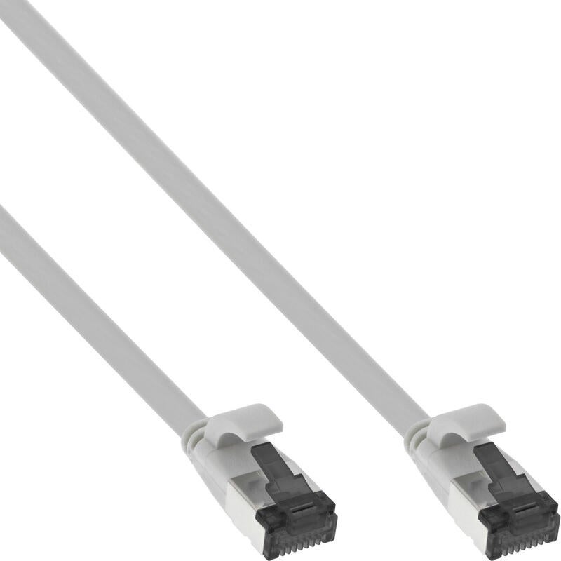 Cable de red plano inline, u/ftp, cat.8.1, tpe libre de halÓgenos, gris ...