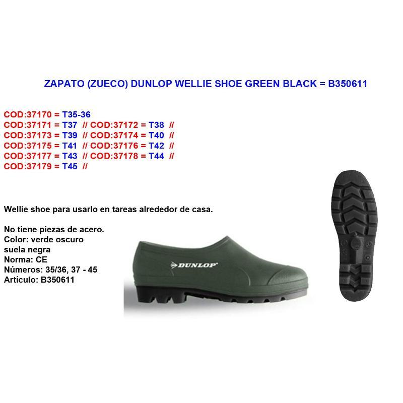 Zapato (zueco) dunlop wellie shoe nº45 green-black b350611 | Leroy Merlin