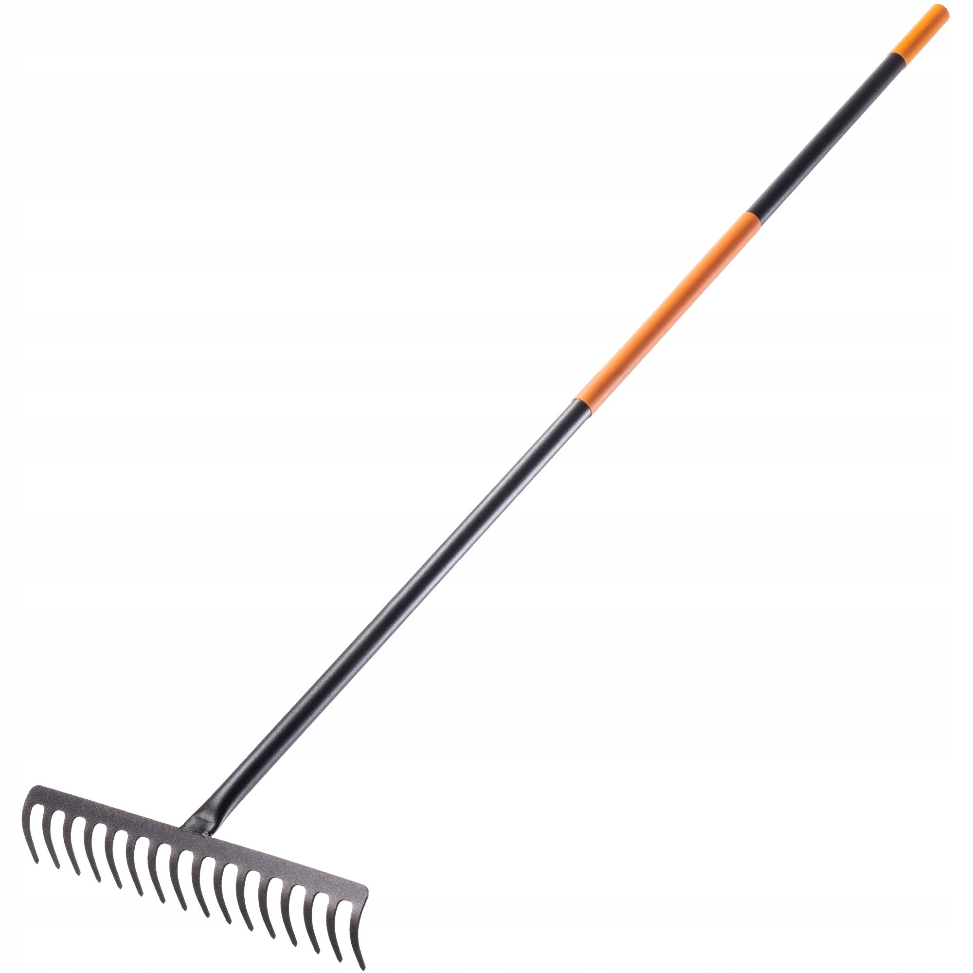 Râteau en métal KADAX, 16 dents, pour feuilles d'herbe, manche | Leroy ...