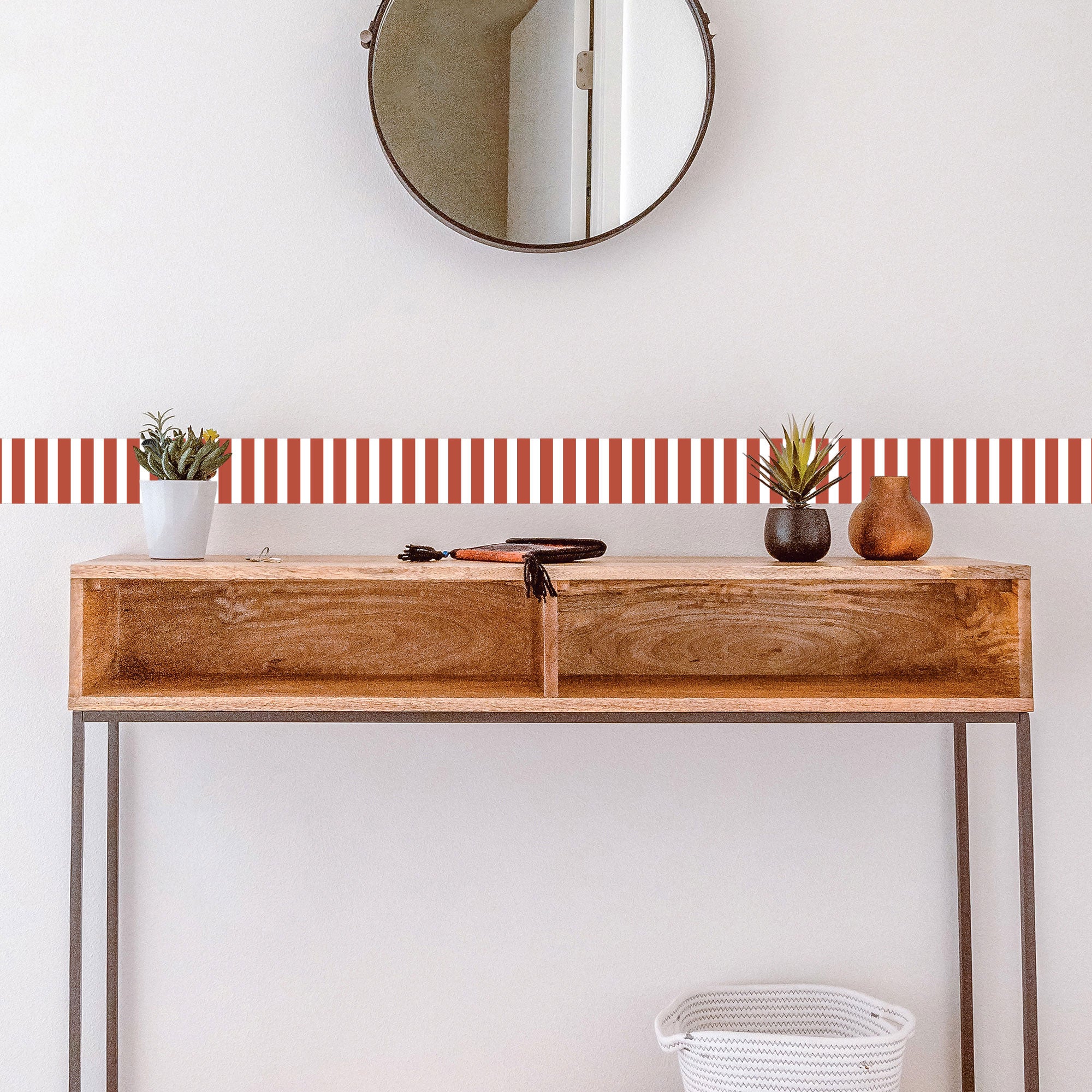 Frise décorative adhésive, Rayure Terracotta verticales tendance déco ...