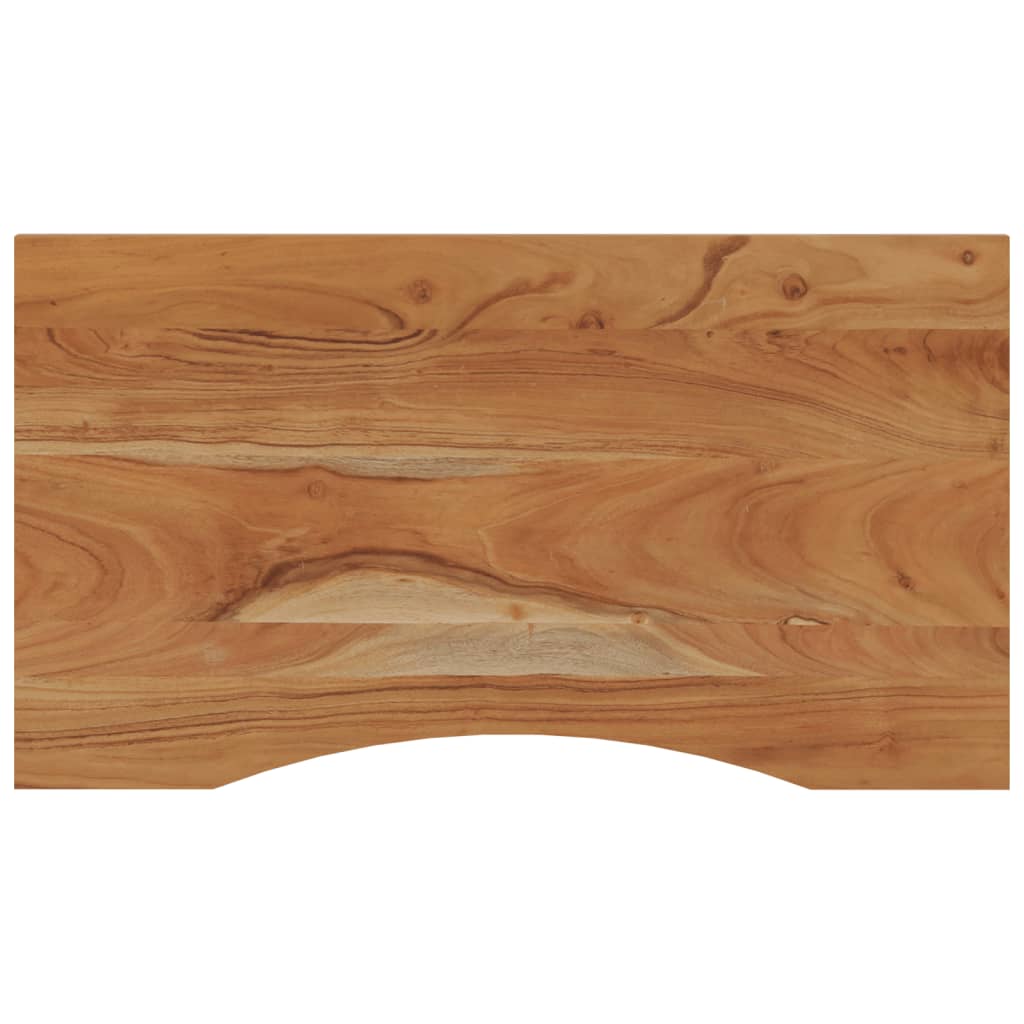 Piano scrivania rettangolare in legno di acacia 100x50x2,5 cm | Leroy ...