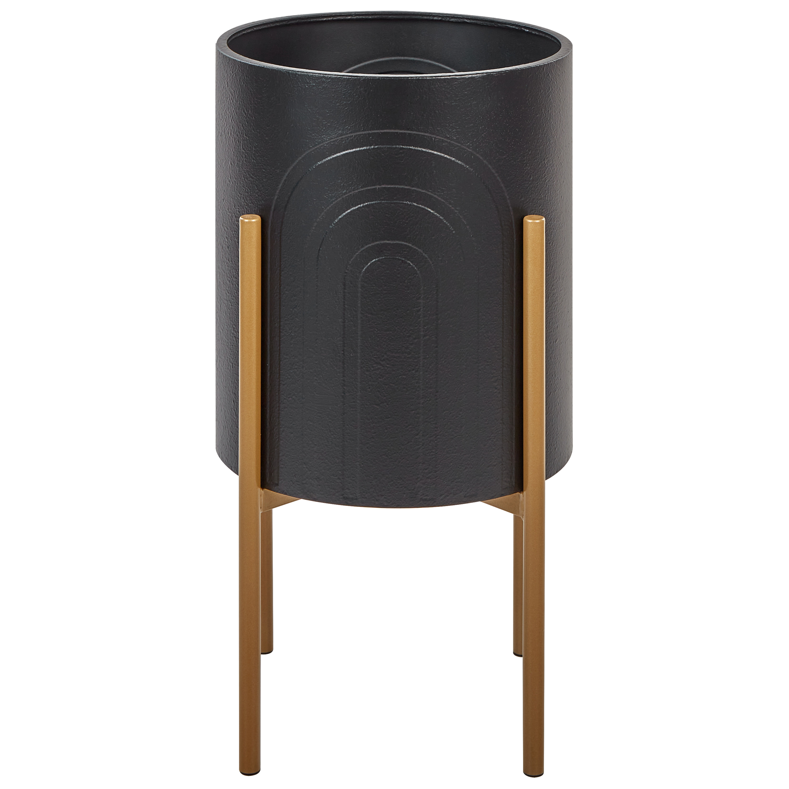 Cache-pot sur pied SEROTINA Métal 32 cm Noir | Leroy Merlin