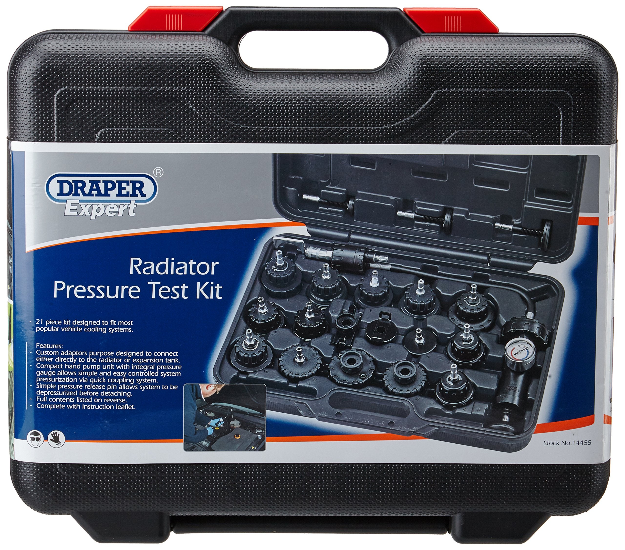 Draper 14455 Radiator Pressure Test Kit | Leroy Merlin