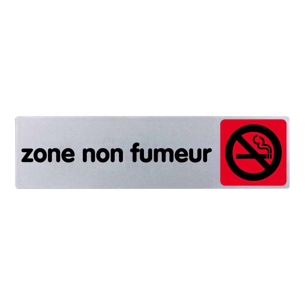 Plaquette de porte Zone non fumeur - couleur 170x45mm - 4033778 | Leroy ...