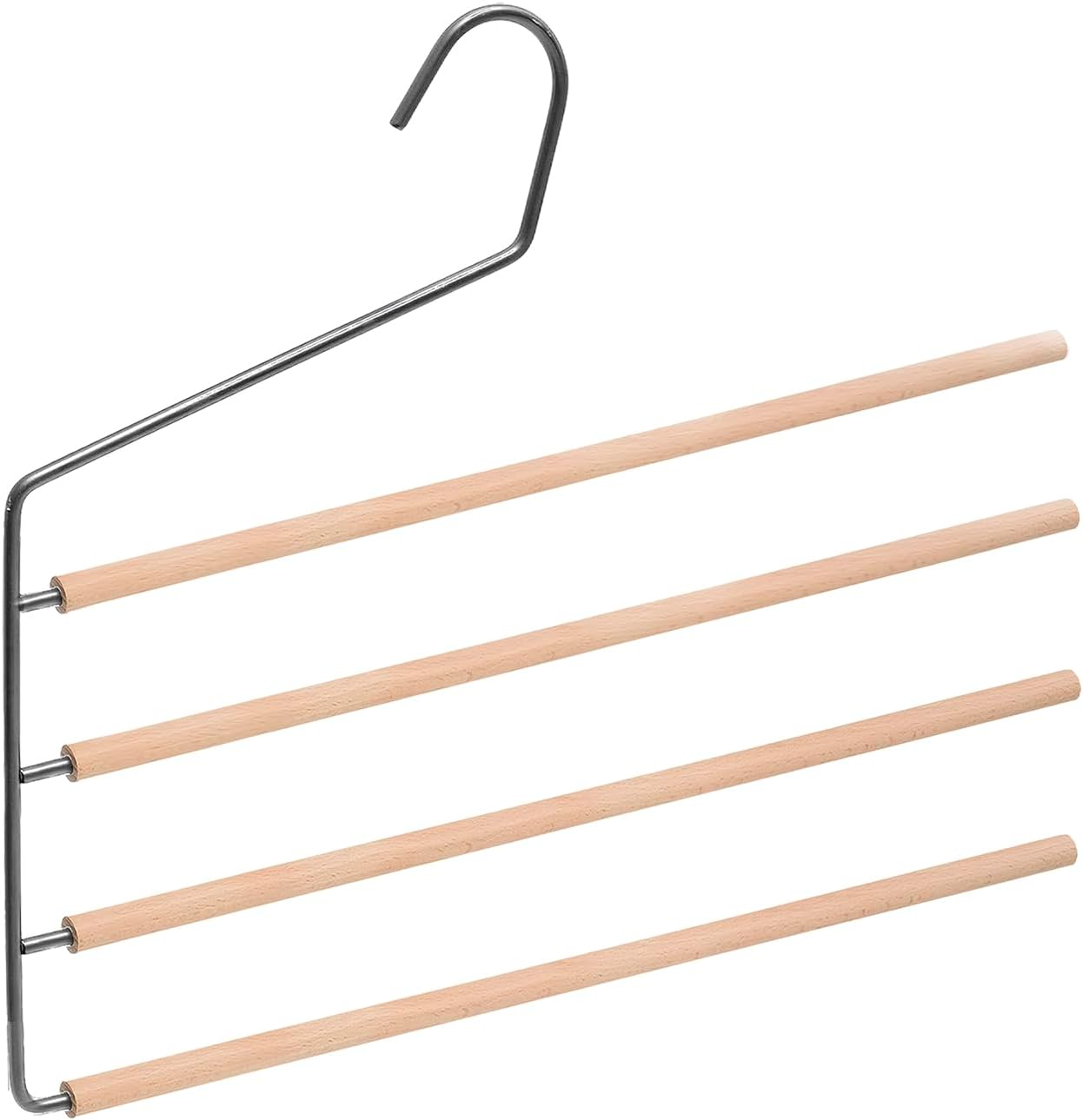 COM-FORT HOUSE - Perchas de Metal para Pantalones con Barra de Madera ...