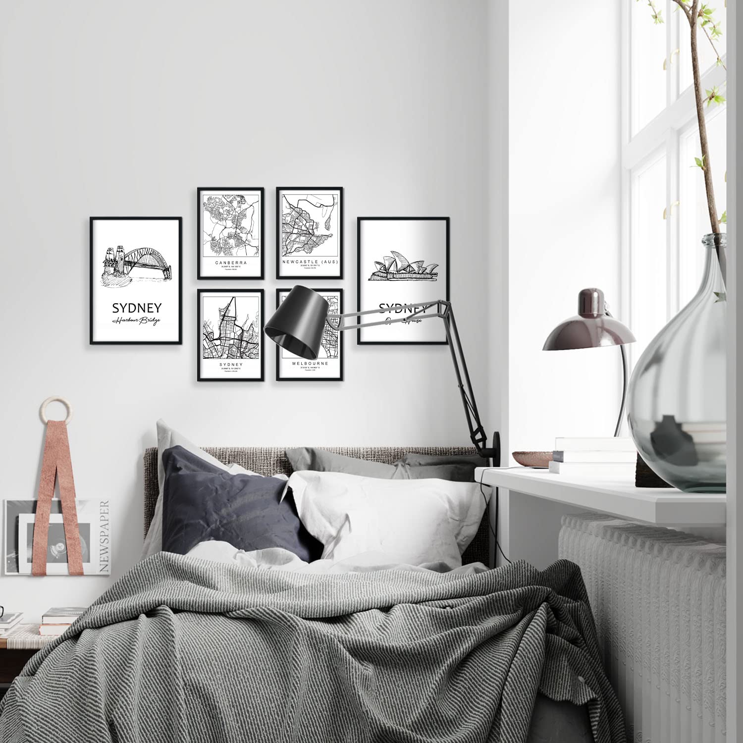 6 Feuilles D'australie Affiches Avec Des Dans Un Style Nordique De ...