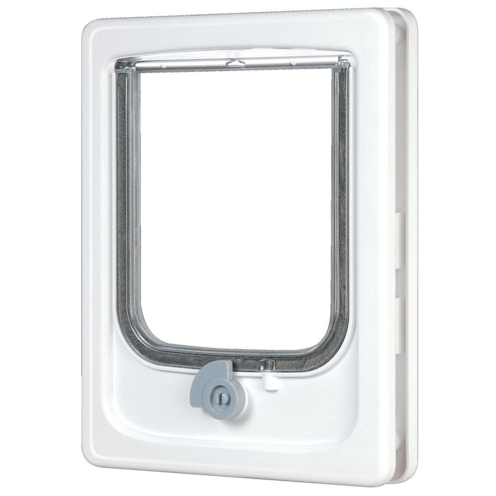 Animallparadise -Chatière 4 positions blanc 19.8 x 25 cm pour chat ...