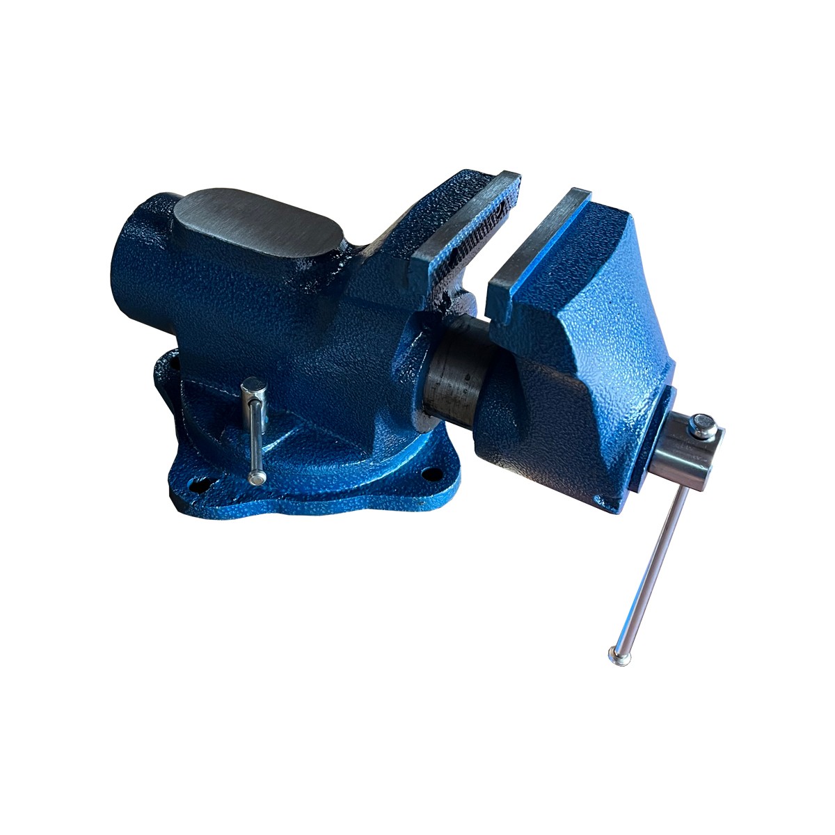 Étau d'établi professionnel cylindrique en fonte avec base pivotante et ...