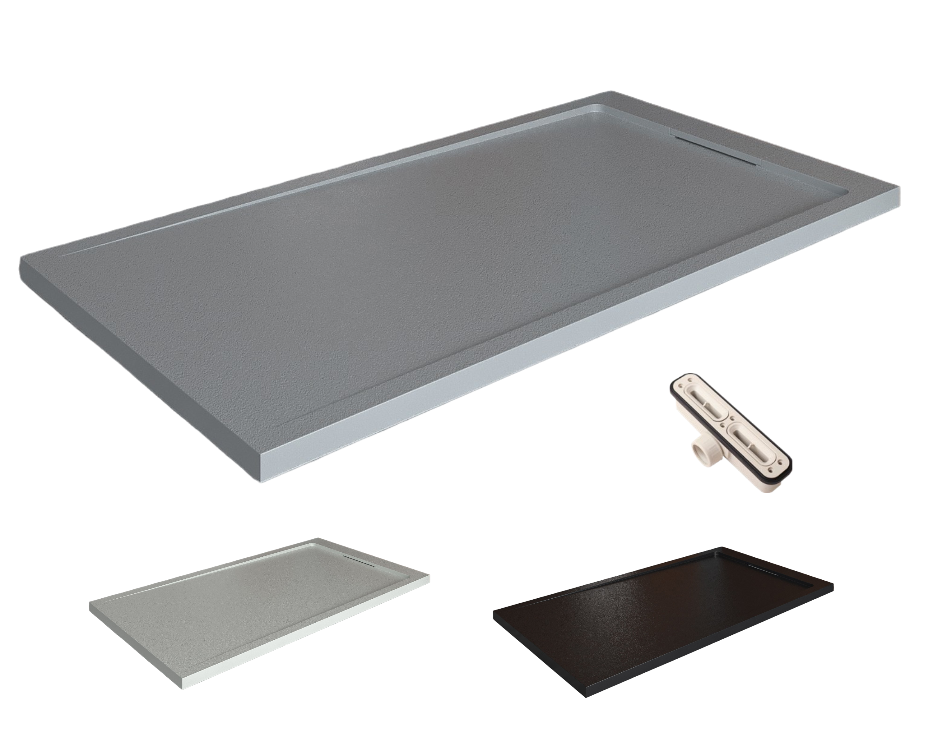 VAROBATH | Plato de ducha de resina STYLE – Resina con relleno mineral ...