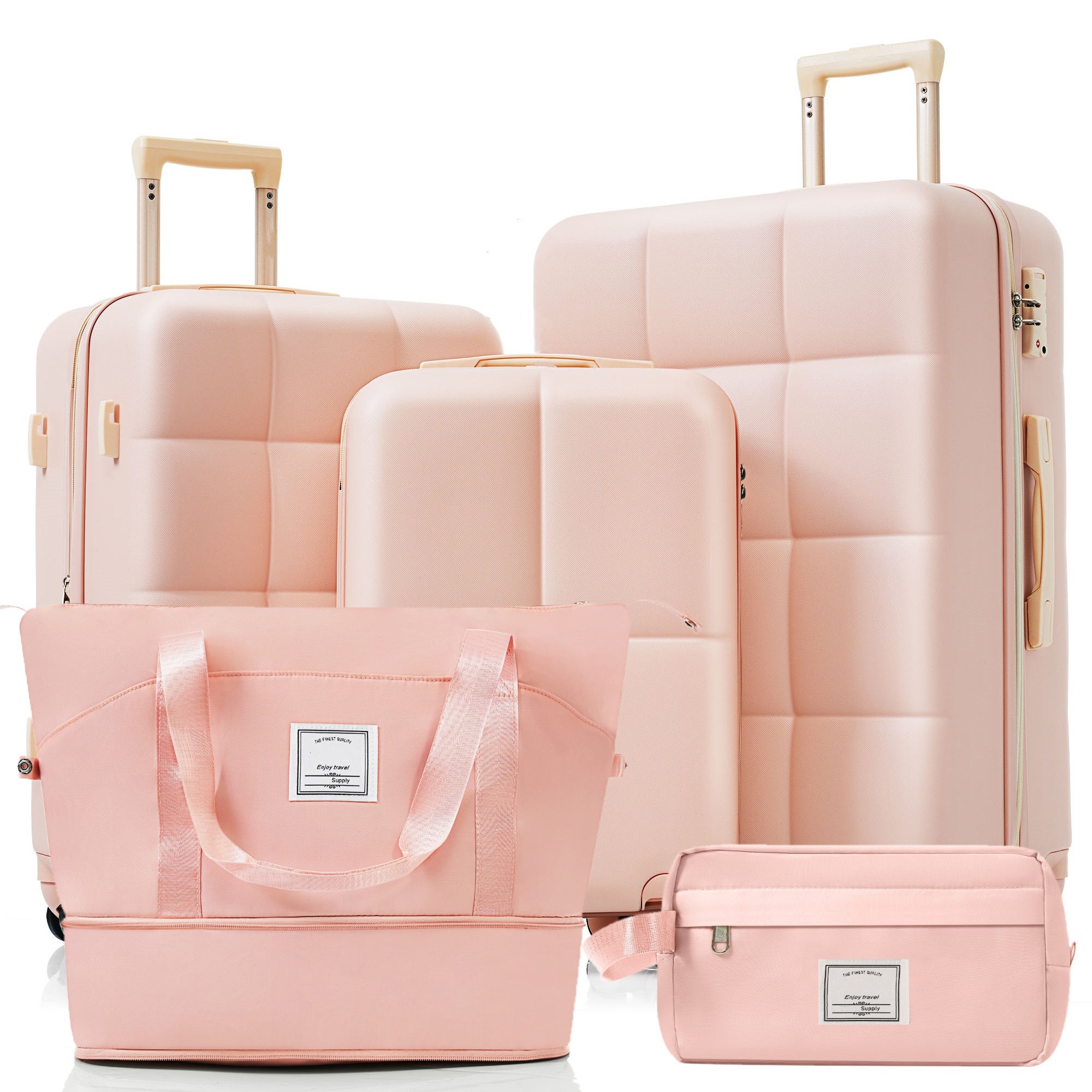 Ensemble de cinq pièces pour le voyage : valise (M, L, XL), sac de ...