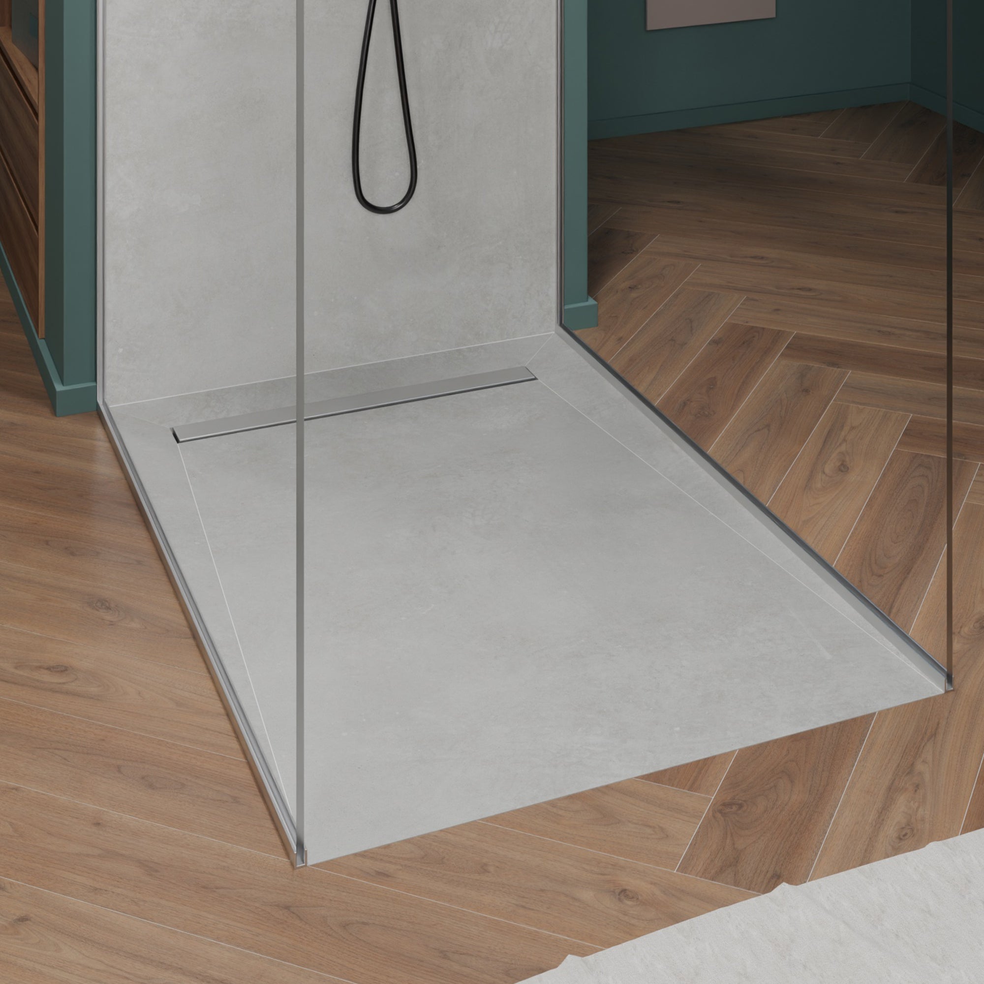 Onbath's bac à douche à carreler siphon plat 150 x 100 cm recoupable ...