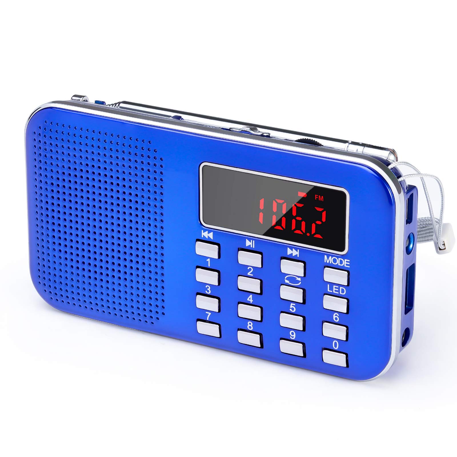 Poste Radio Portable AM/FM, Petite Radio Portable Rechargeable avec Batterie Rechargeable de ...