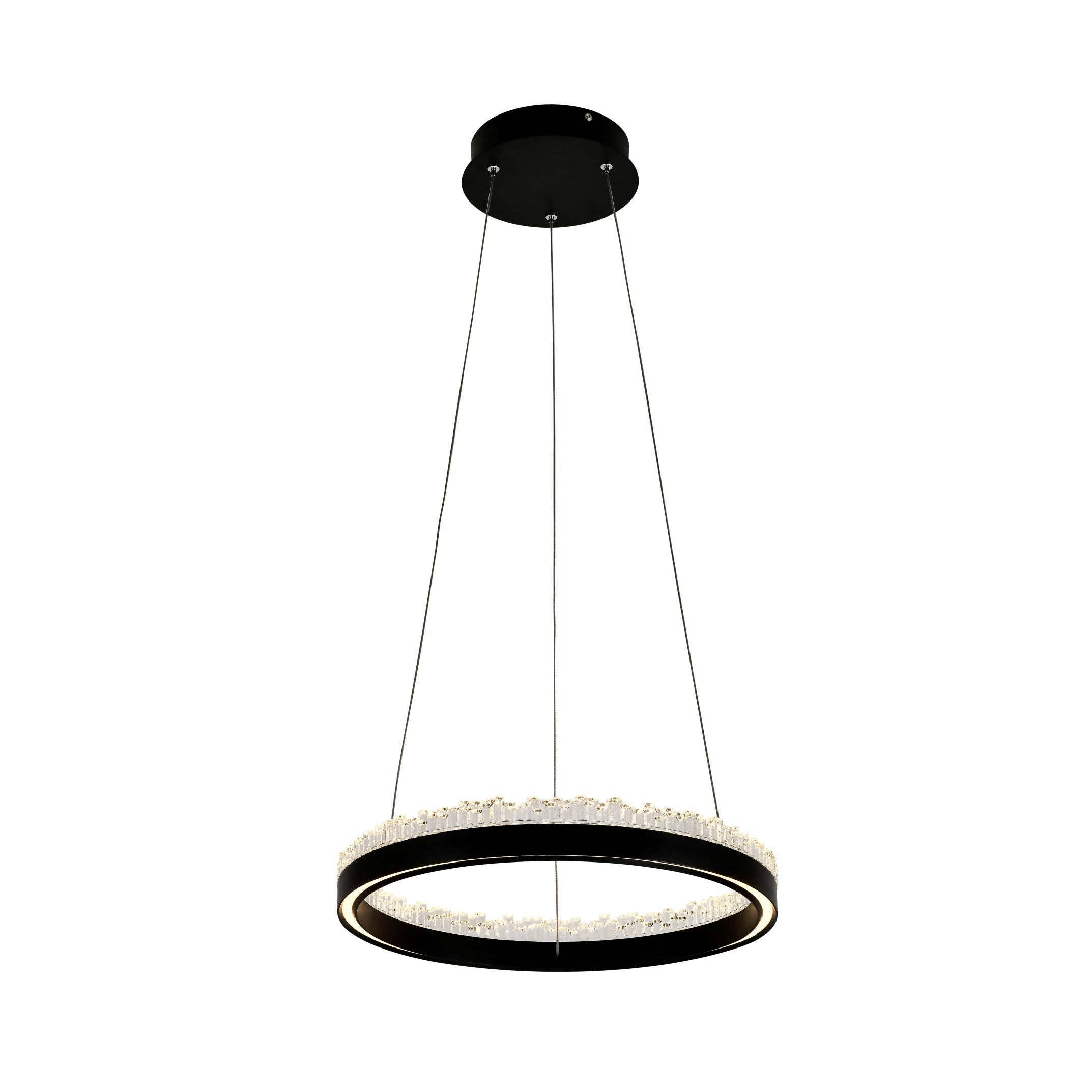 Suspension noire design anneau Ø40 LED 30W Zuma-REGI | Leroy Merlin
