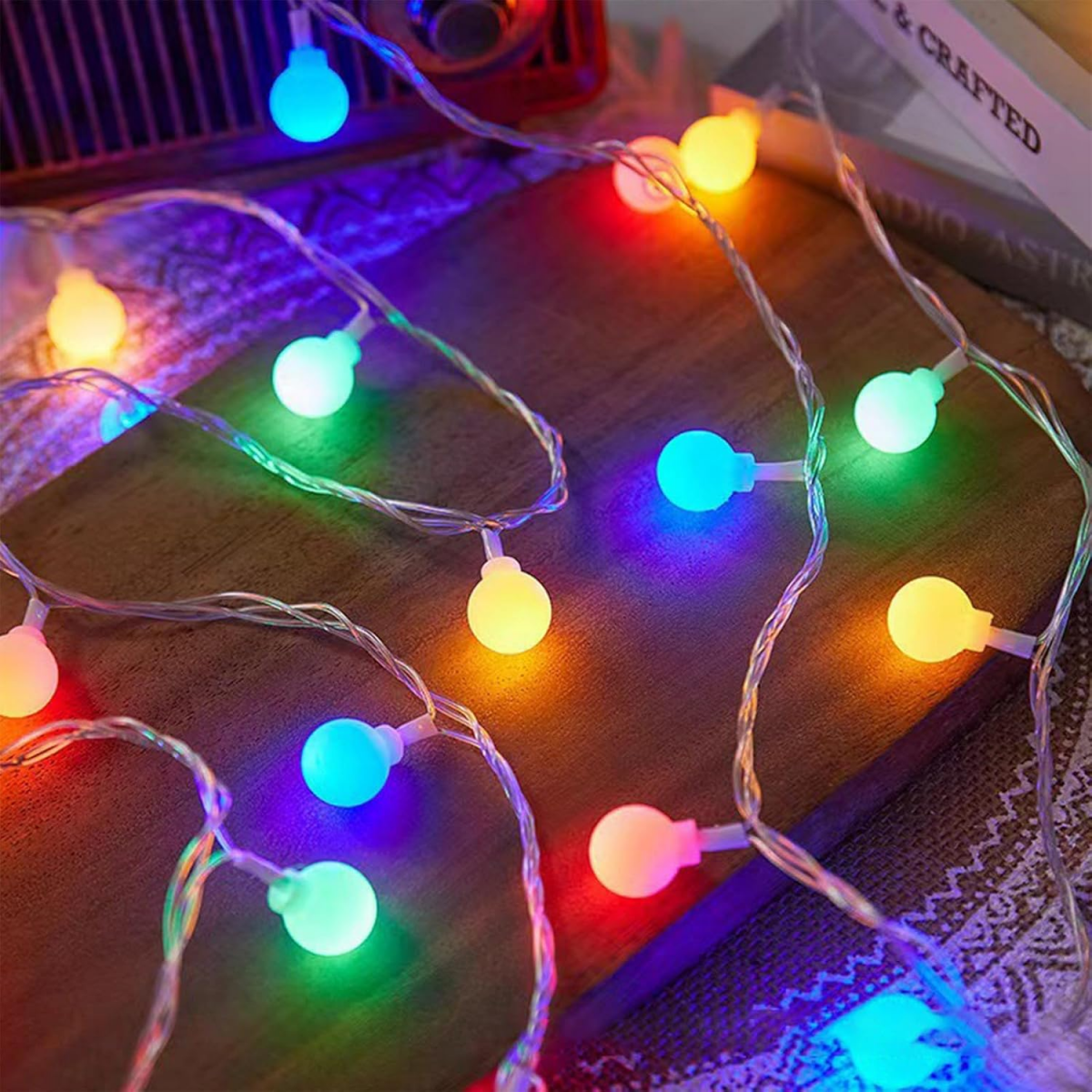 Guirnalda de luces de 1,5 metros de largo, 10 perlas LED - luces ...