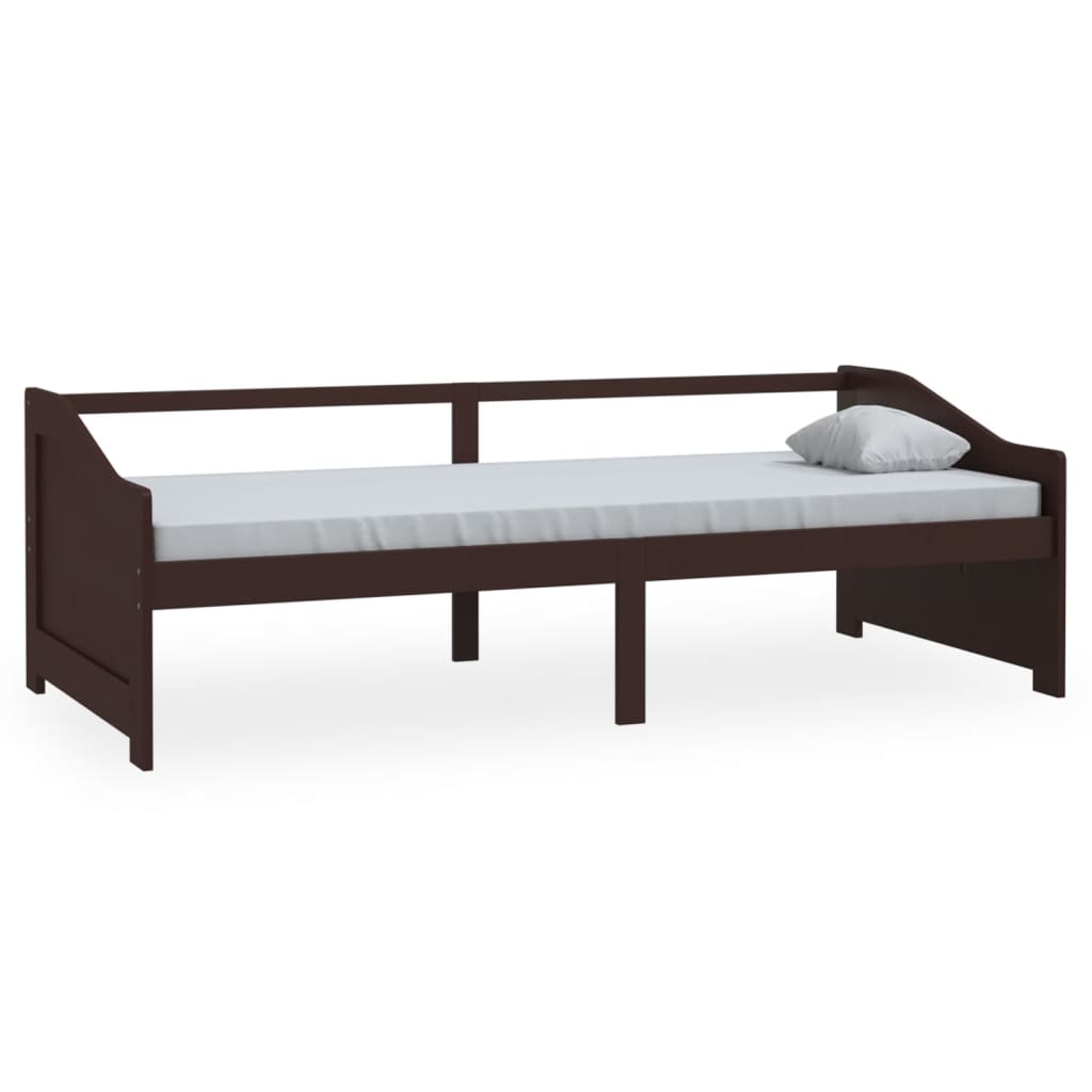 Lit de repos 3 places sans matelas Marron foncé 90x200 cm | Leroy Merlin