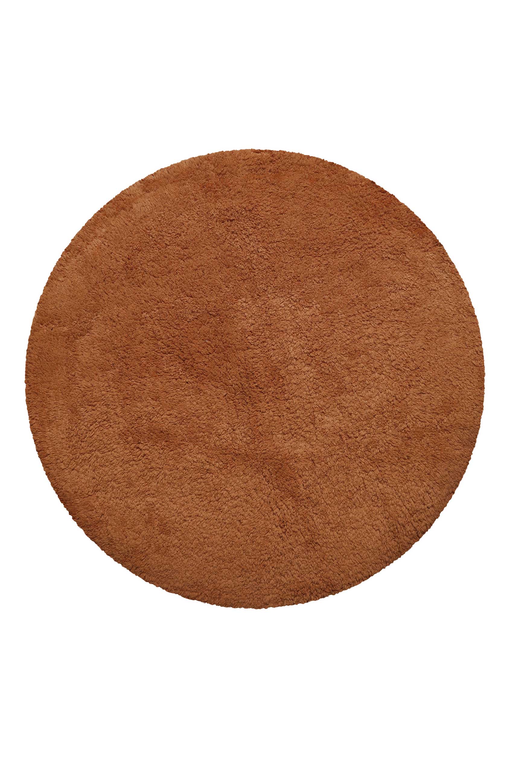 Tapis de bain rond doux terracotta coton 90 rd. OLE | Leroy Merlin