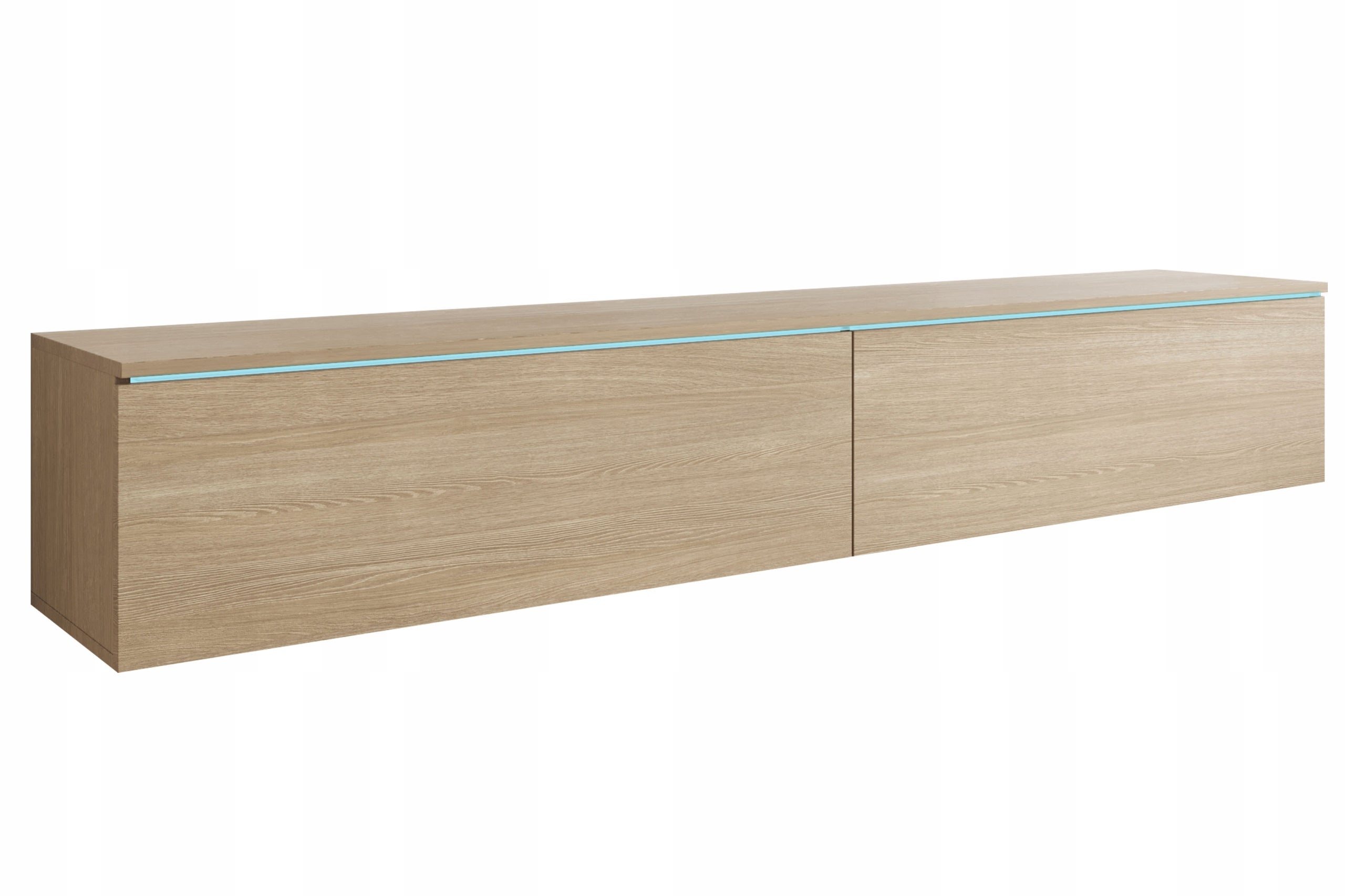 Meuble TV Lowboard D180 Chêne Gaja, Nombre de portes : 2, 180x30x31 cm ...