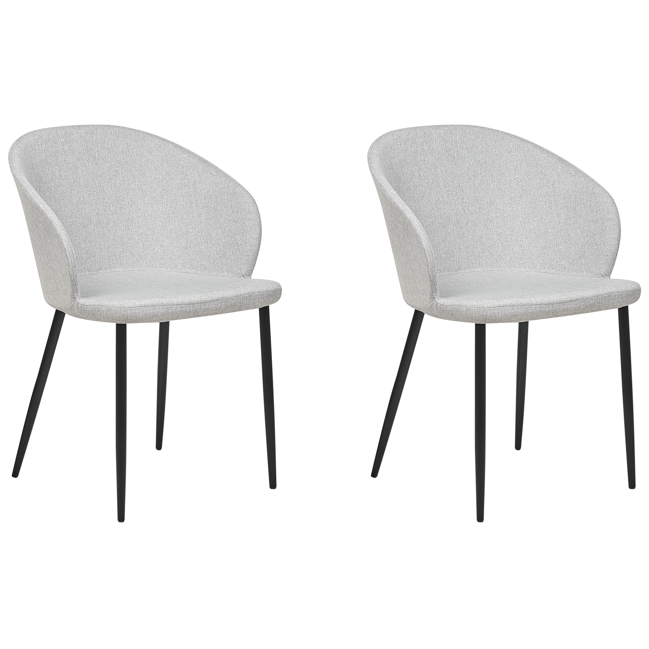 Lot de 2 chaises de salle à manger MASON Gris clair | Leroy Merlin