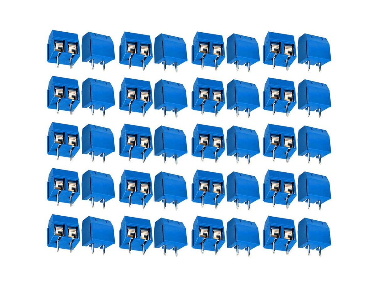 110 Piezas Conector Vis PCB, Bornier à Souder Bleu 5mm, Bornier à Vis ...