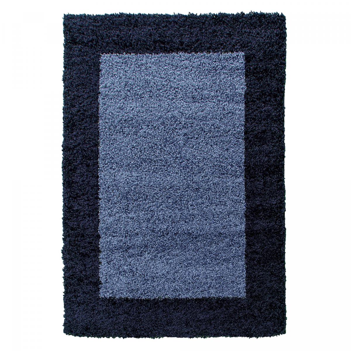 Alfombra peluda BORDURE 160x230 azul | Leroy Merlin