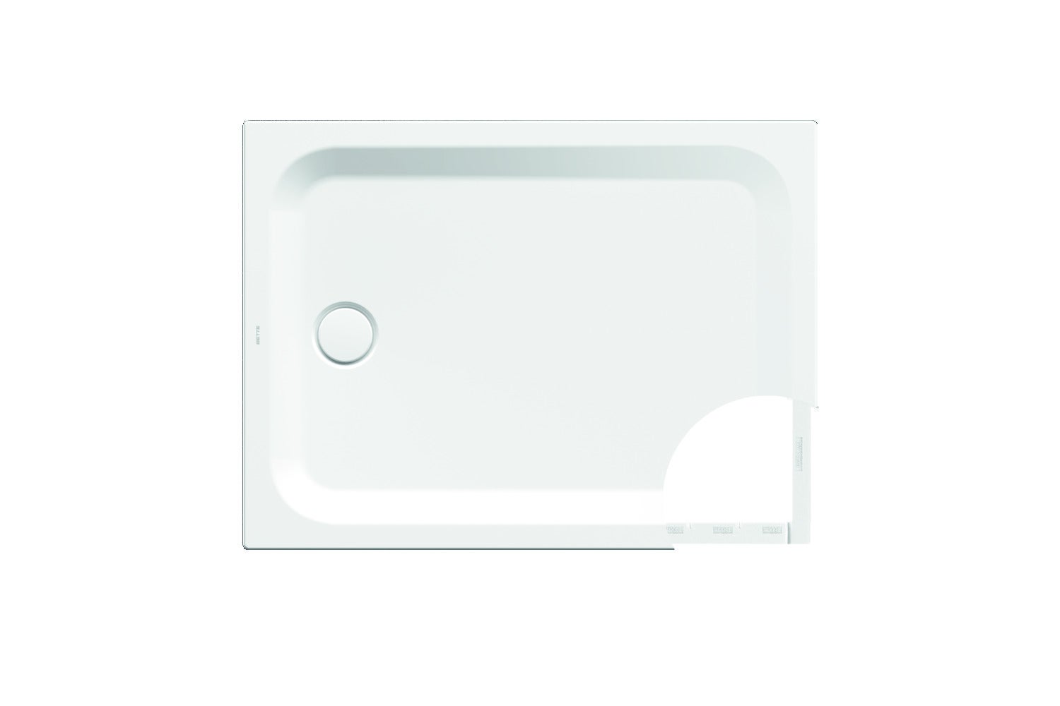 Receveur de douche rectangulaire BetteUltra avec support de baignoire ...