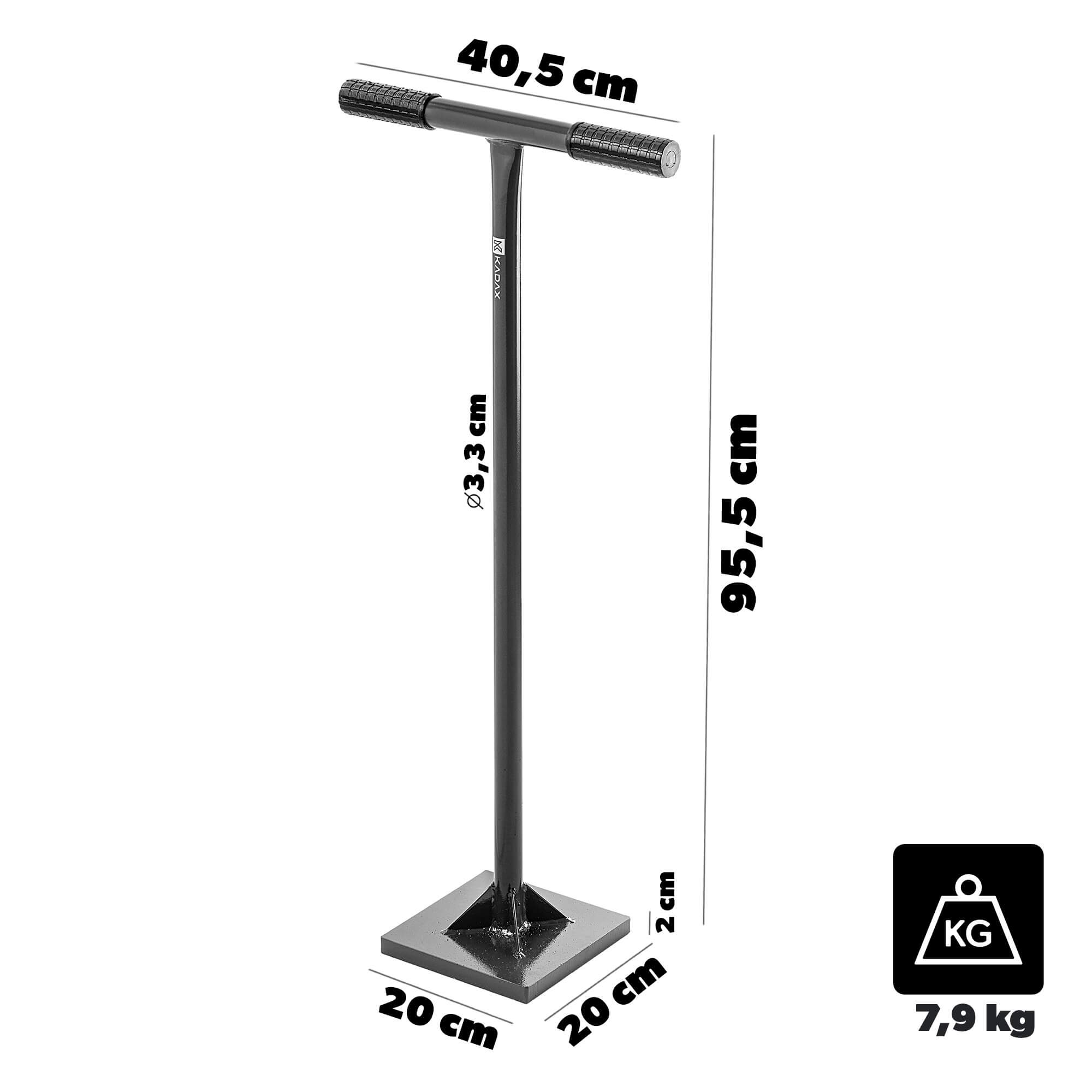 KADAX Pilon à béton, 8 kg, pilon de terre avec plaque large, pilon pour ...