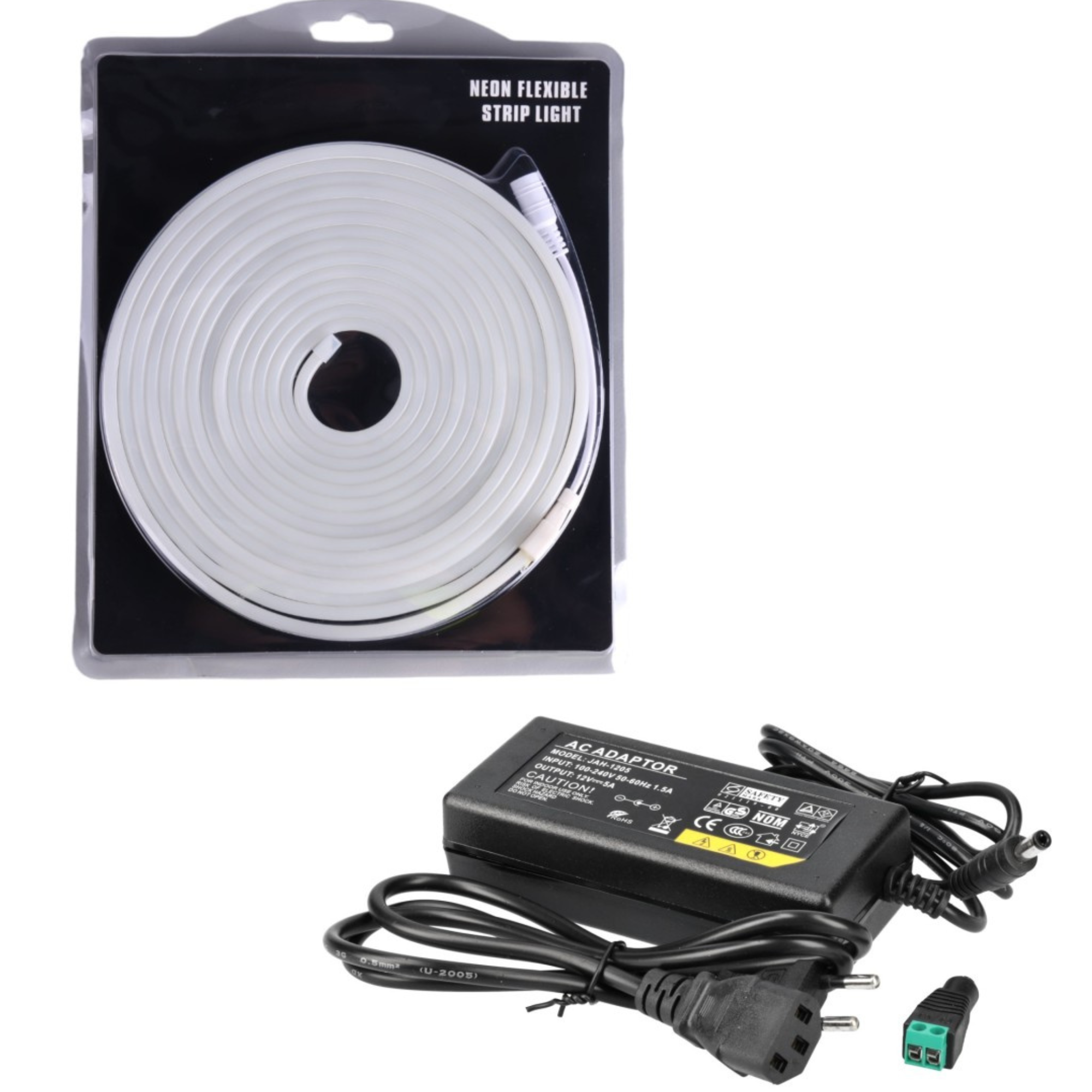 Kit Neón Led Flexible 12V, 5 Metros 6x12mm 120 Leds/m. Color Blanco ...