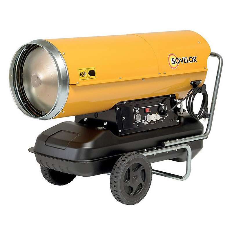 Chauffage air pulsé mobile à combustion directe SOVELOR HP 65 65Kw 800W ...