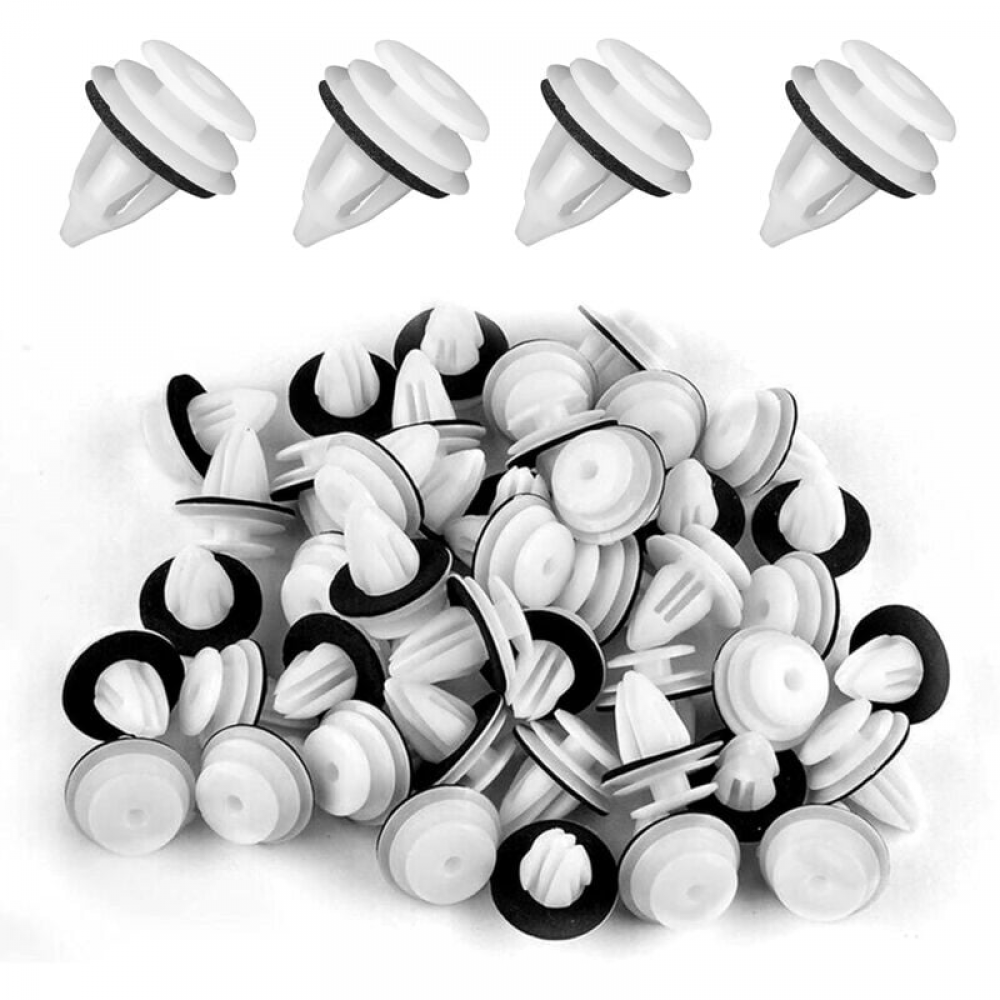 Lot de 50 clips de fixation universels pour voiture, rivets en ...