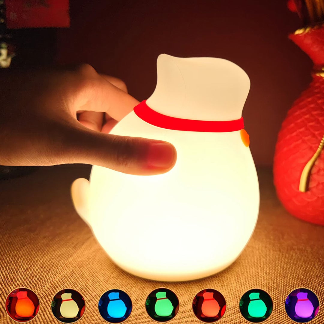 Veilleuse chat porte-bonheur, lampe d'allaitement pour bébé avec ...