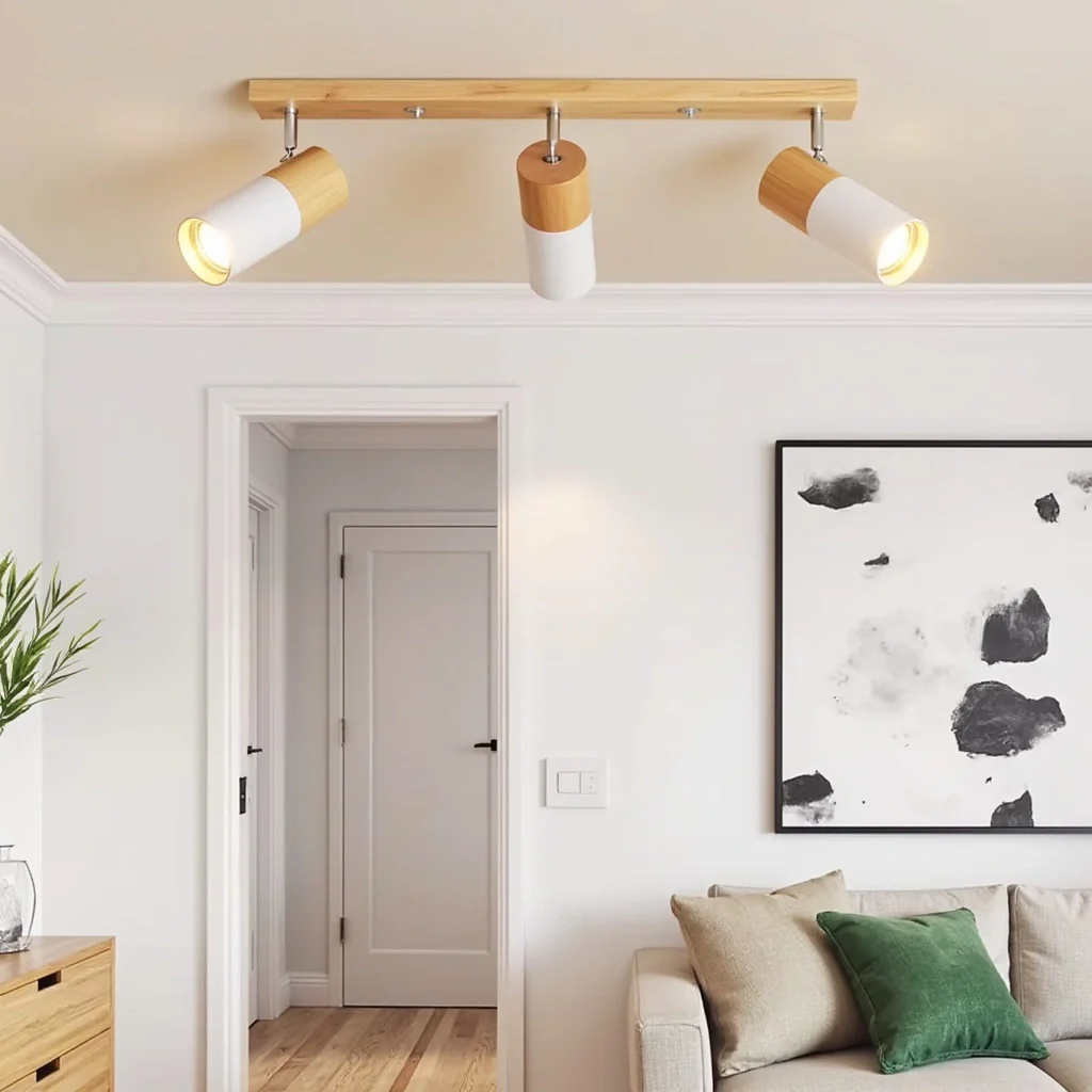 Plafonniers LED à 3 têtes avec ampoule, spots de plafond à angle ...