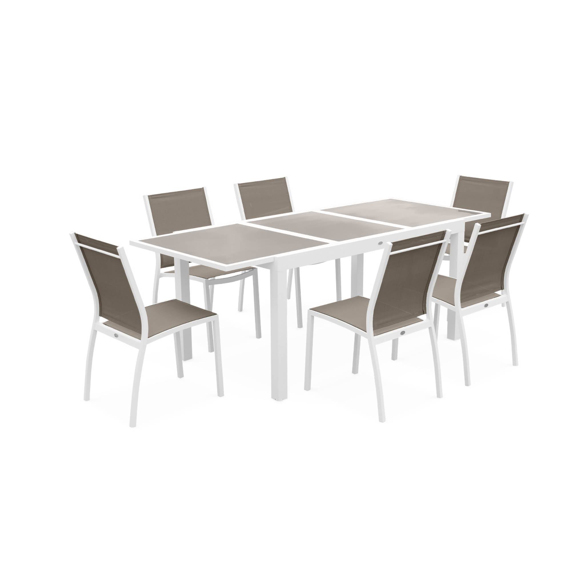 Salon de jardin table extensible - Orlando Taupe - Table en aluminium ...