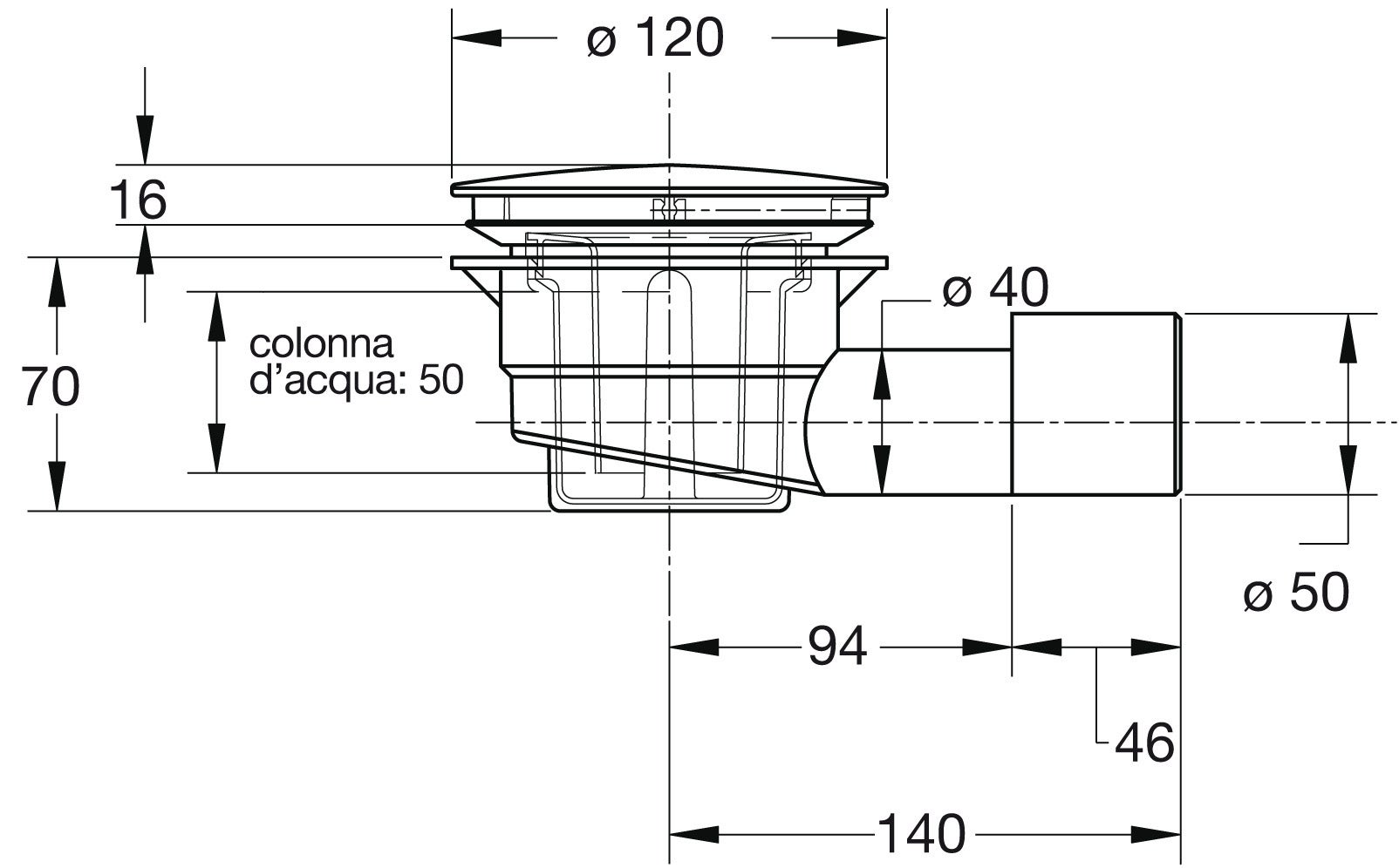 PILETTA DIAMETRO 90 MM PER PIATTI DOCCIA SOTTILI | Leroy Merlin